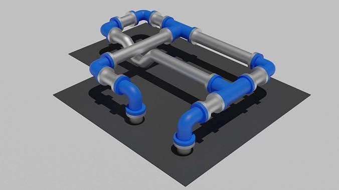3D model Seamless Tiled Pipes VR / AR / low-poly | CGTrader