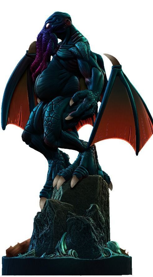 Cthulhu STL Model nintendo legends of zelda dragon statue 3D model 3D ...