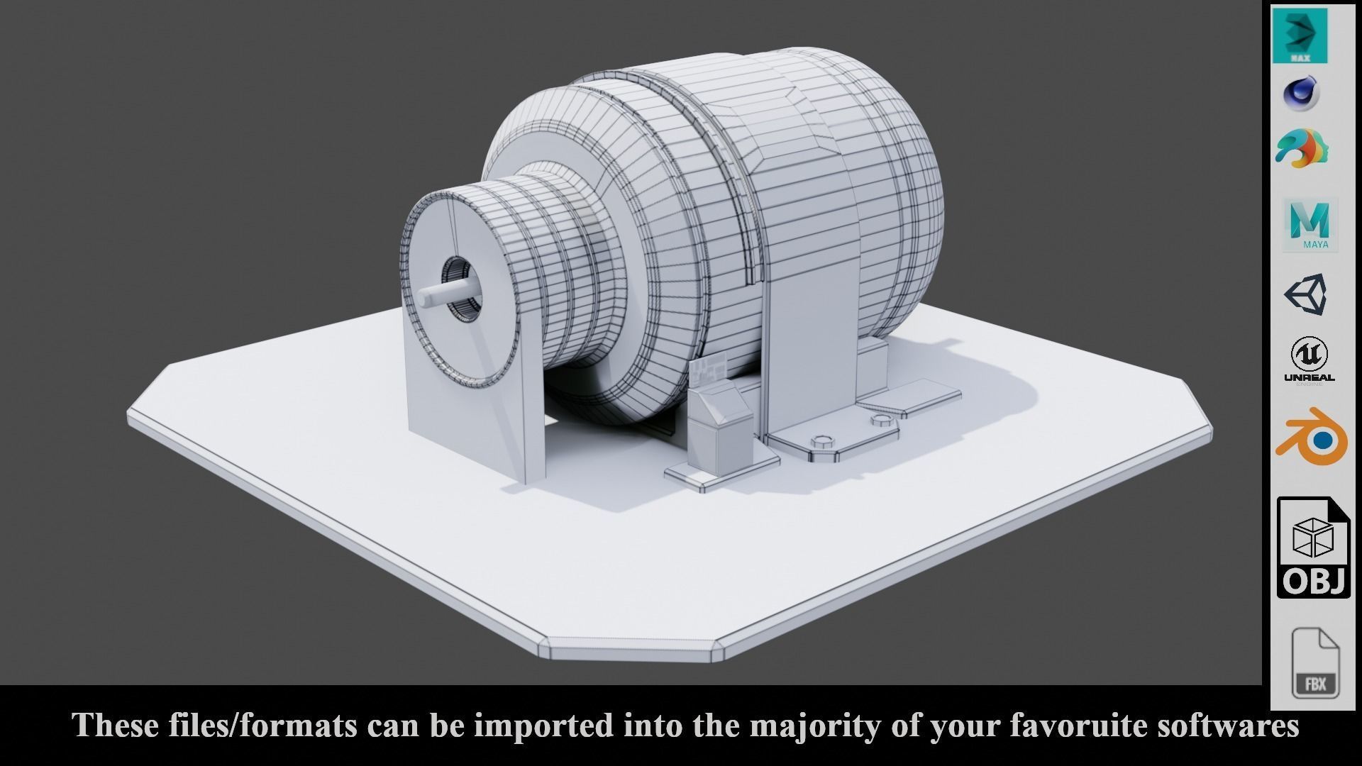 3D model Sci Fi Power Generator - Low poly - Game Ready VR / AR / low ...