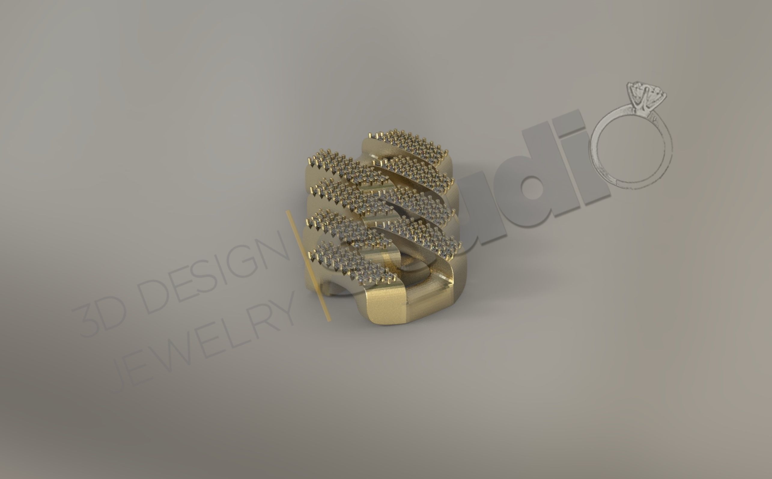 Cuban chain link design with gems 3d model 3D model 3D printable | CGTrader