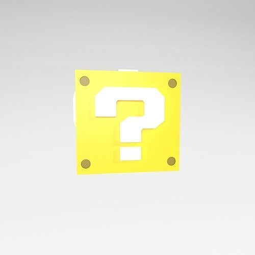 3D model Super Mario Question Box v1 001 VR / AR / low-poly | CGTrader