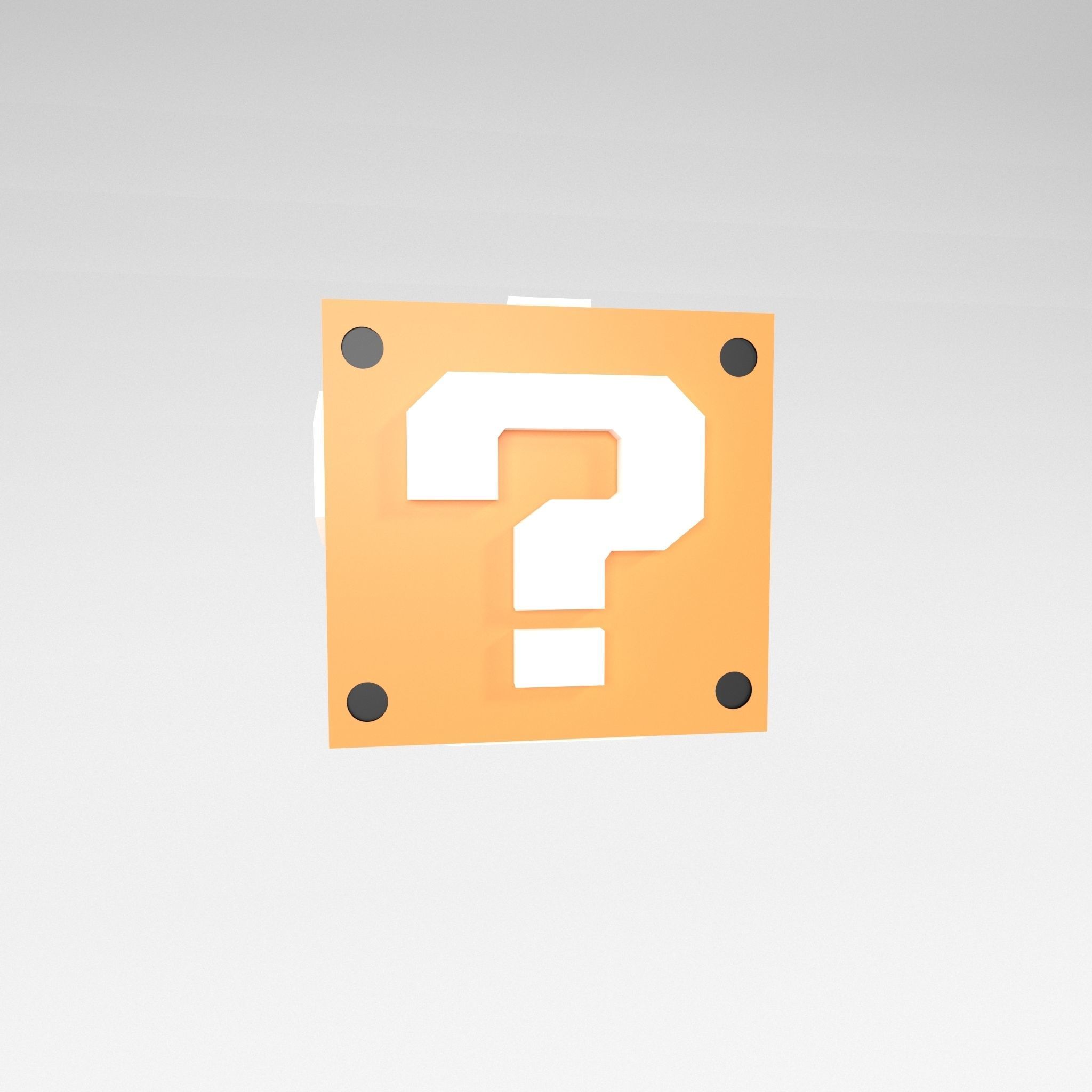 3D model Super Mario Question Box v1 003 VR / AR / low-poly | CGTrader