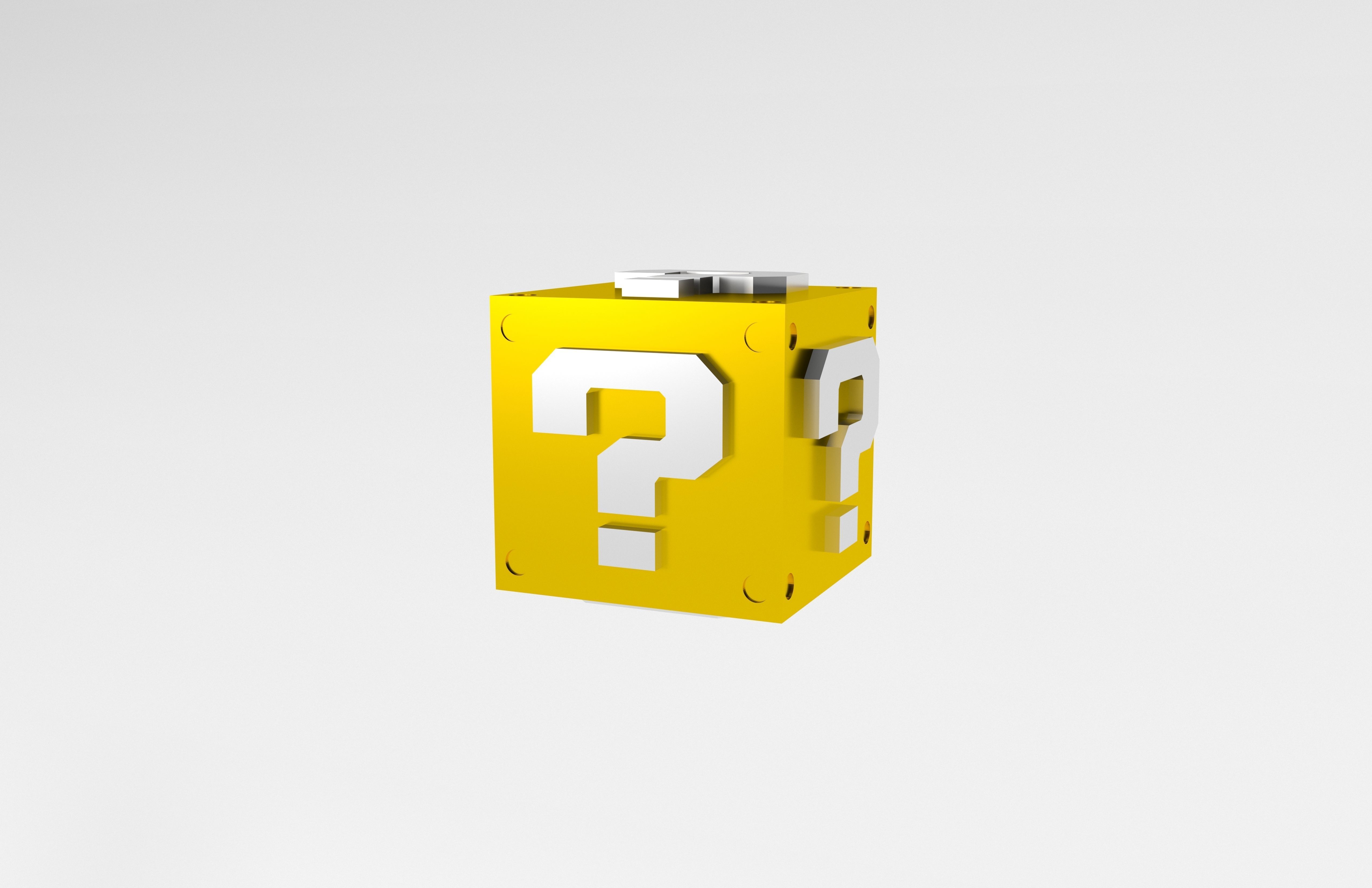 3D model Super Mario Question Box v1 006 VR / AR / low-poly | CGTrader