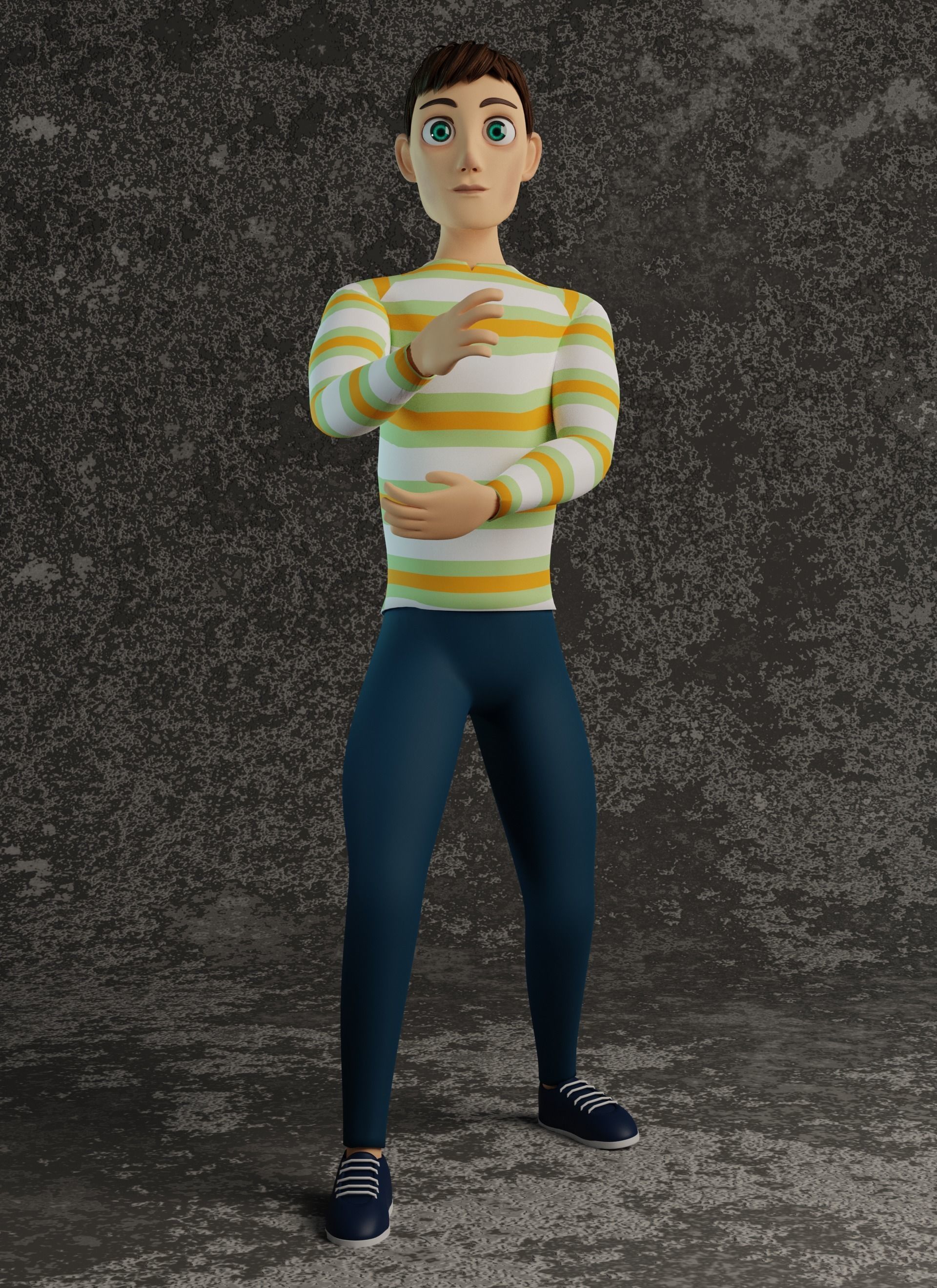 Young Male Character 3d Model Rigged Cgtrader
