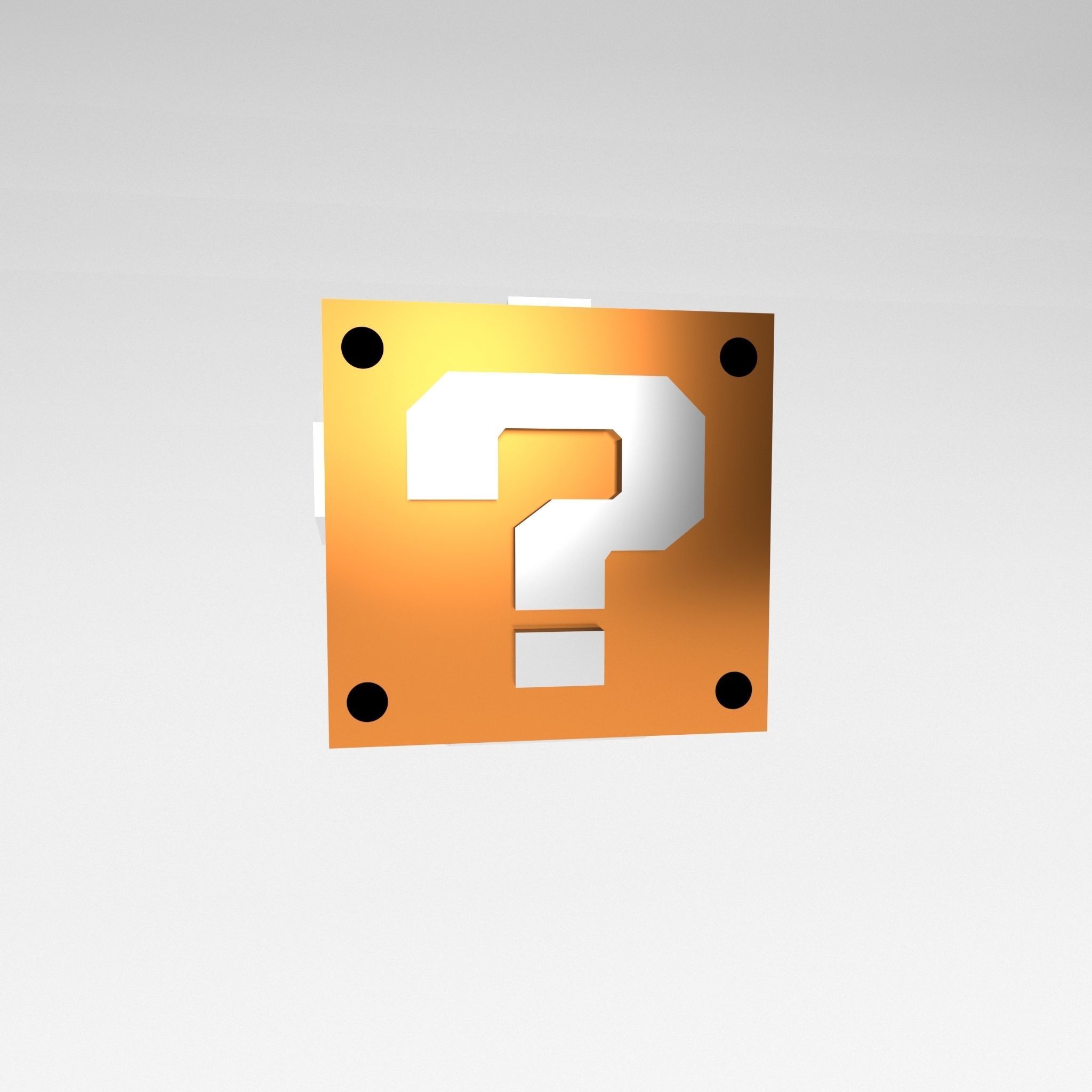 3D model Super Mario Question Box v1 007 VR / AR / low-poly | CGTrader