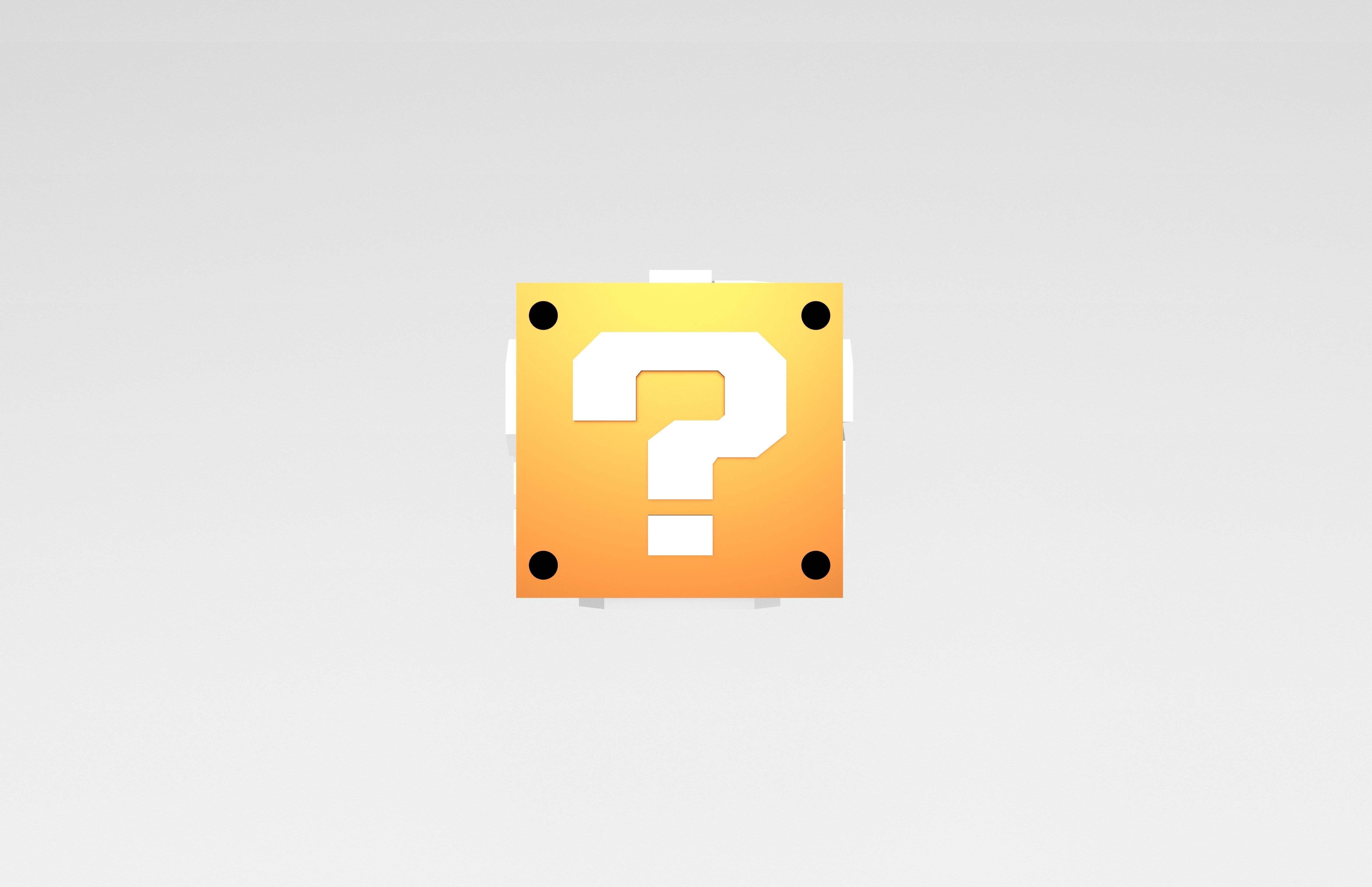 3D model Super Mario Question Box v1 007 VR / AR / low-poly | CGTrader