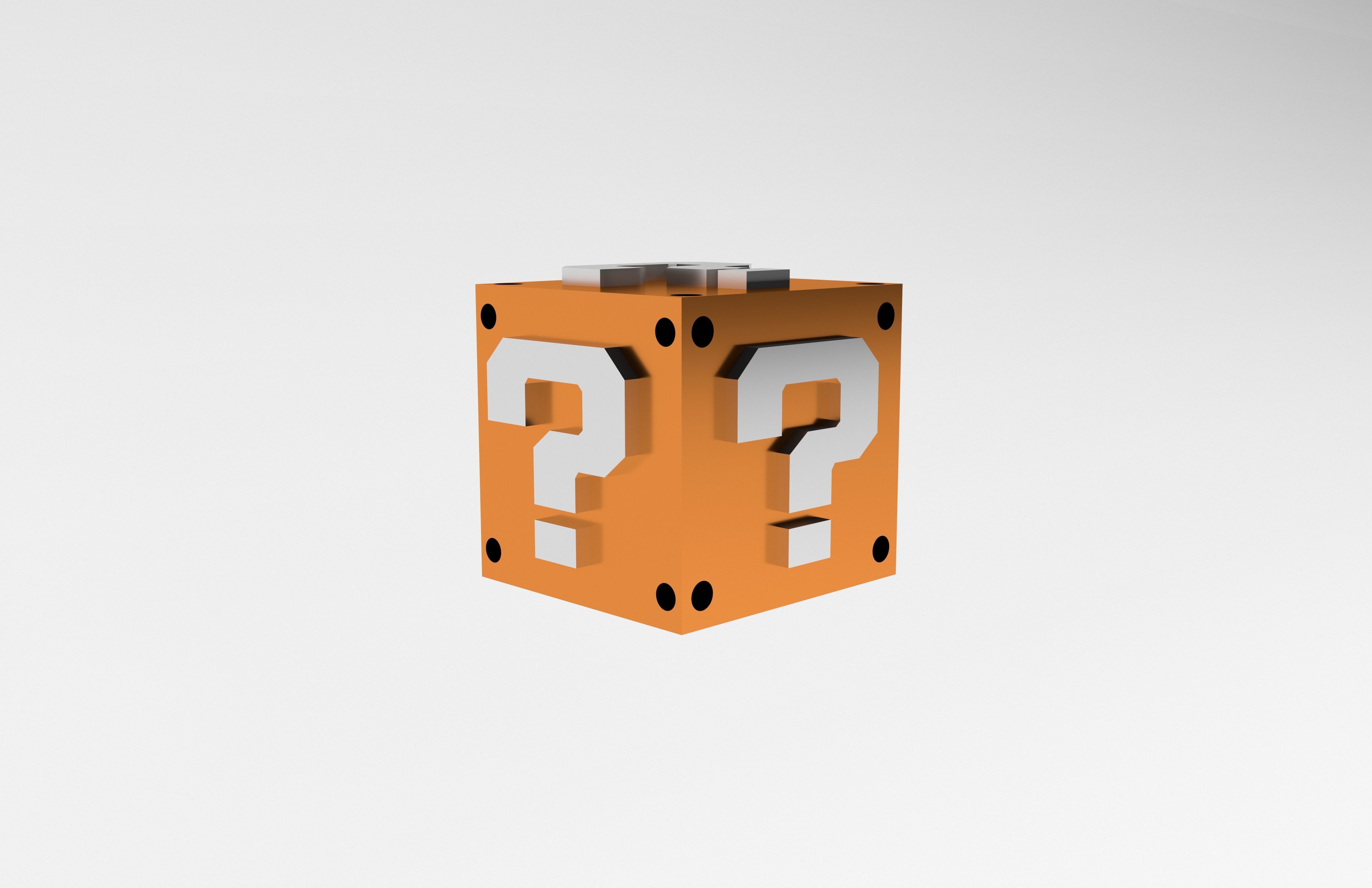 3D model Super Mario Question Box v1 007 VR / AR / low-poly | CGTrader