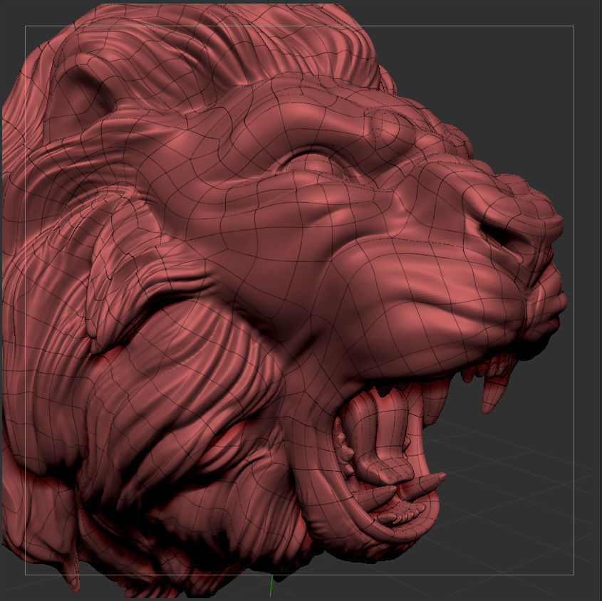 Growling lion 3D model 3D printable | CGTrader