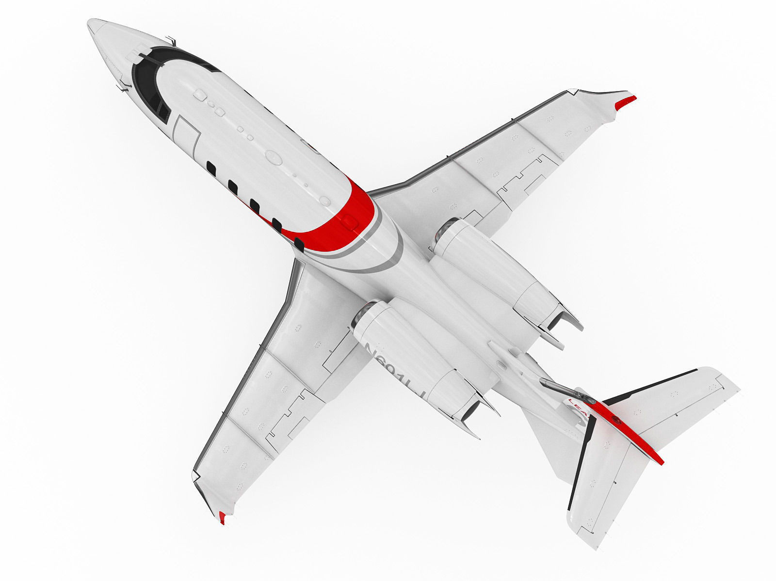 Bombardier Learjet 60 3D model | CGTrader