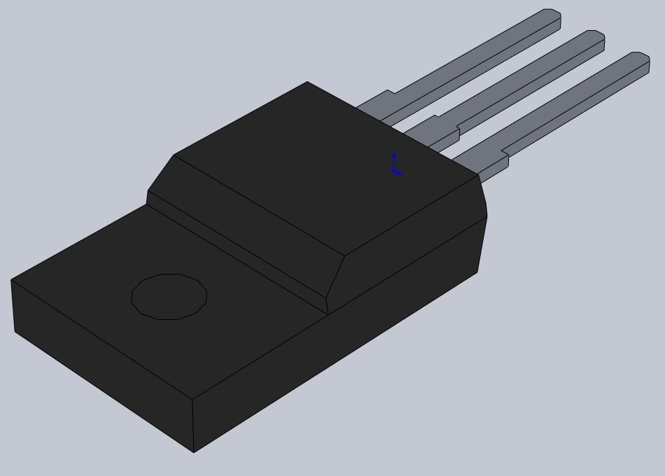 TO-220FP transistor package 3D model | CGTrader