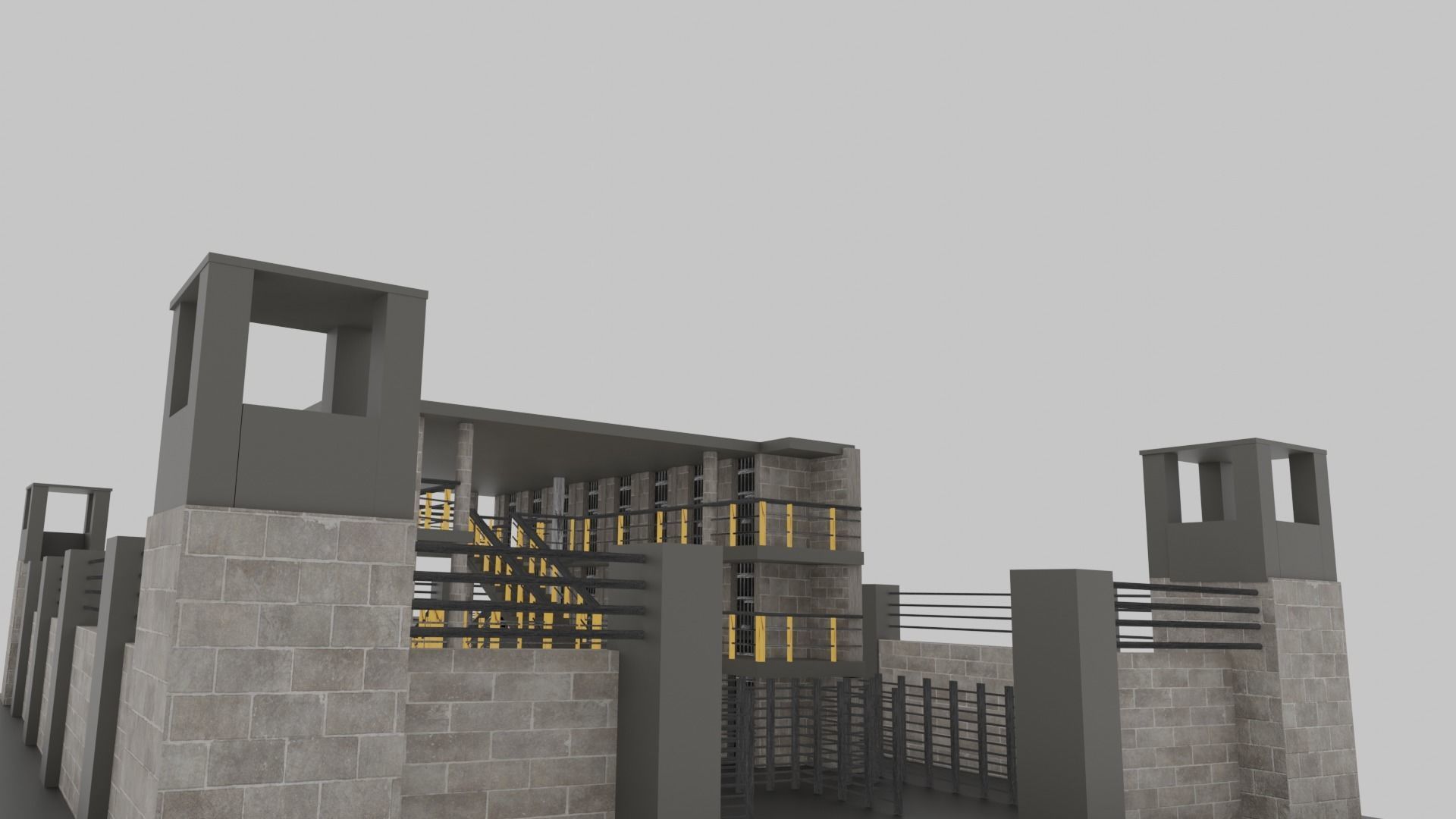 Prison 3D Model building 3D model | CGTrader