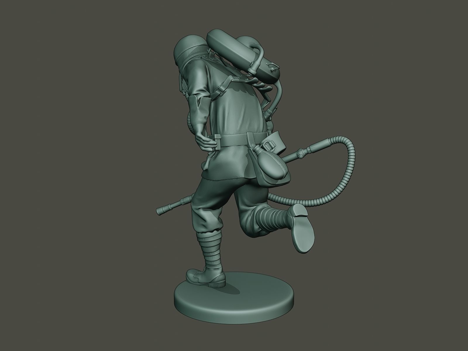 German soldier ww1 run G5 3D model 3D printable | CGTrader
