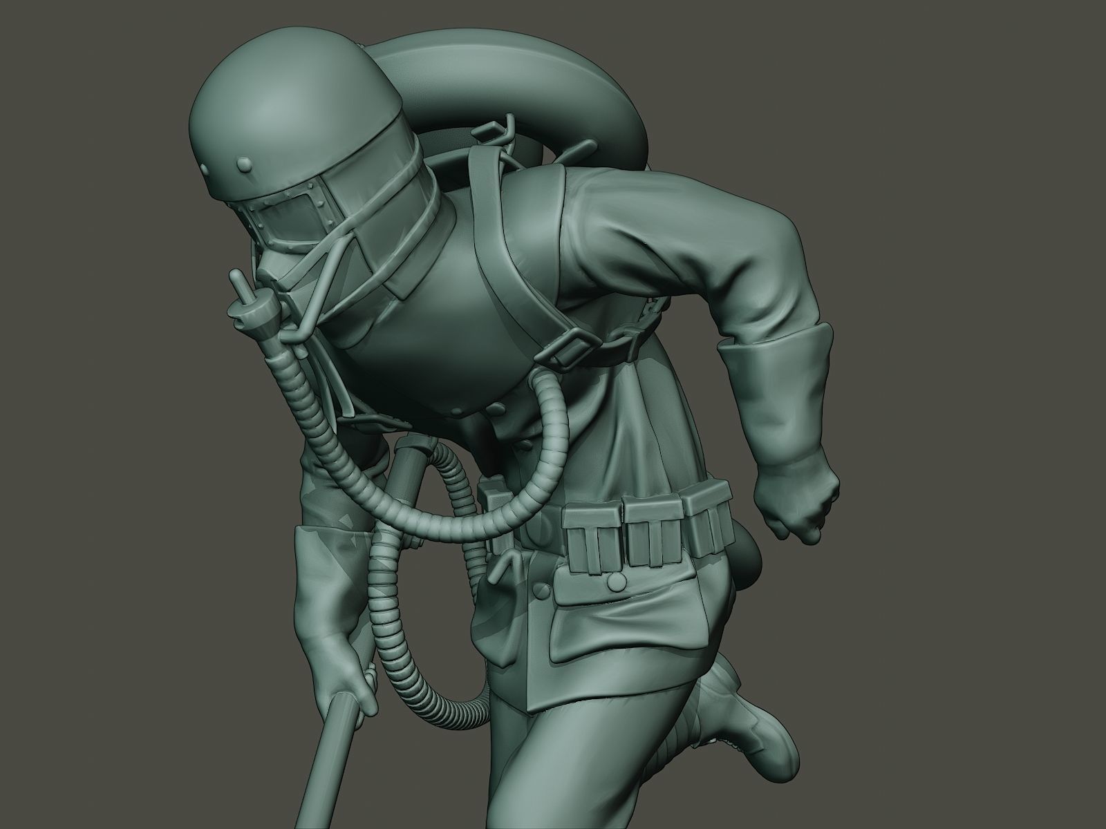 German soldier ww1 run G5 3D model 3D printable | CGTrader
