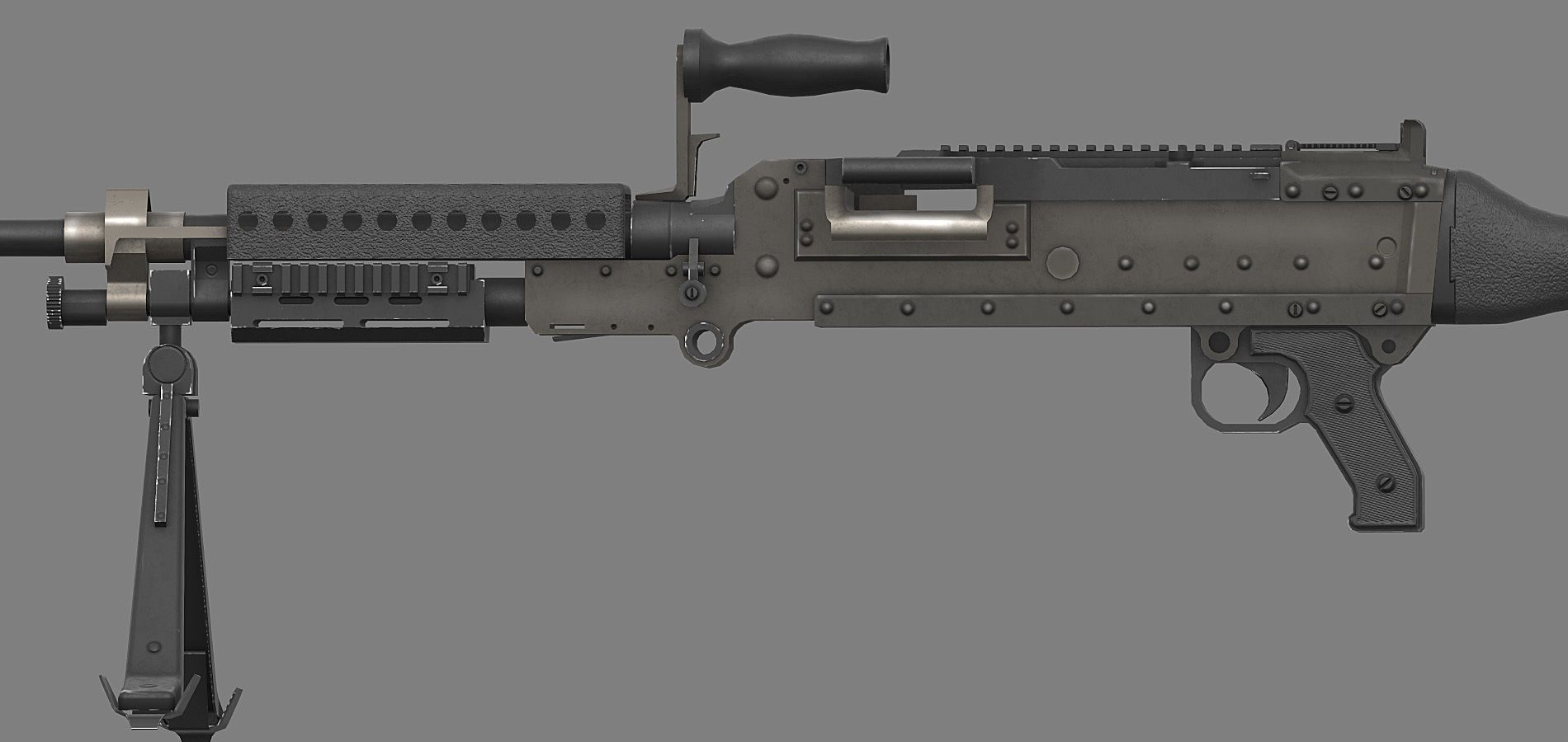 3D model M240 machine gun VR / AR / low-poly | CGTrader