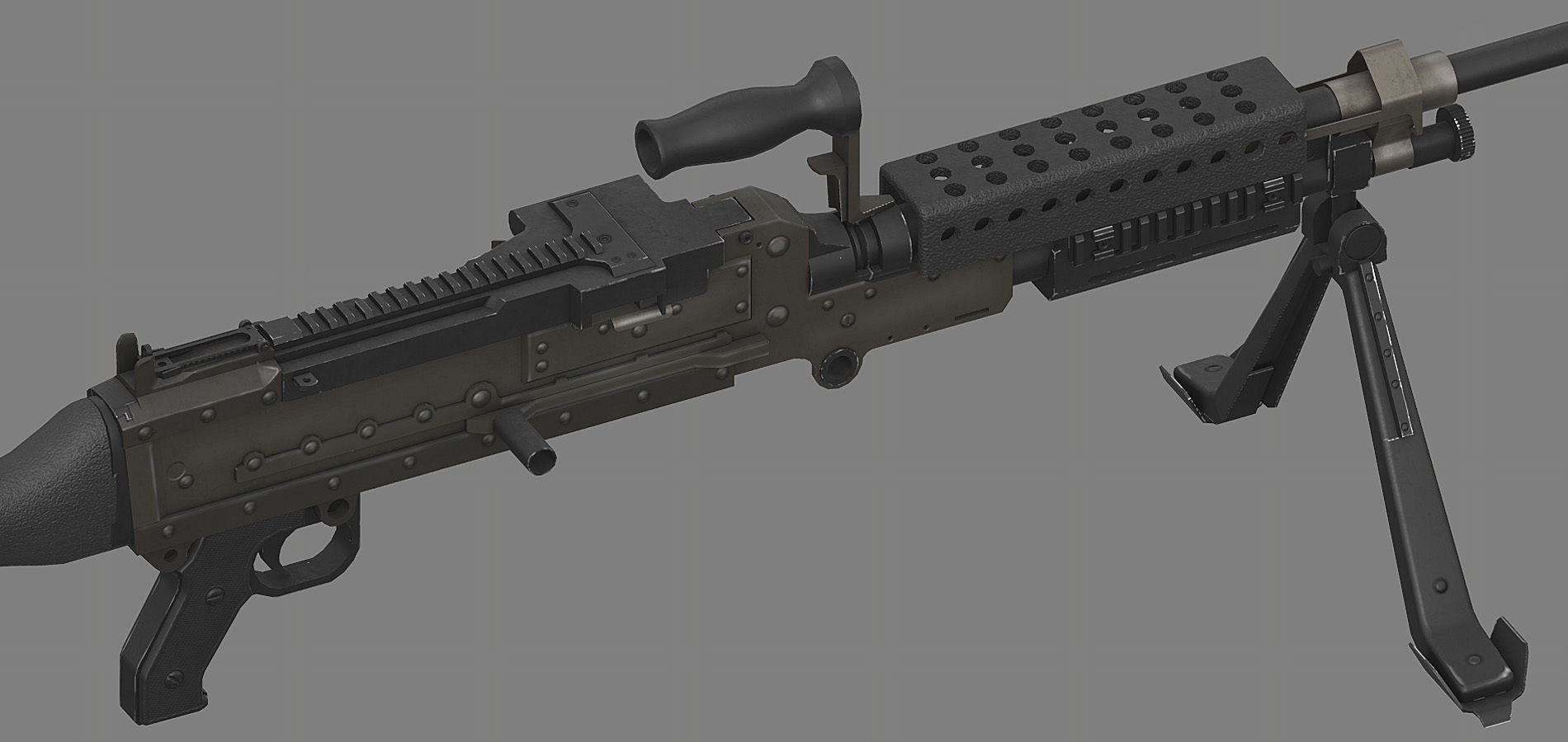 3D model M240 machine gun VR / AR / low-poly | CGTrader