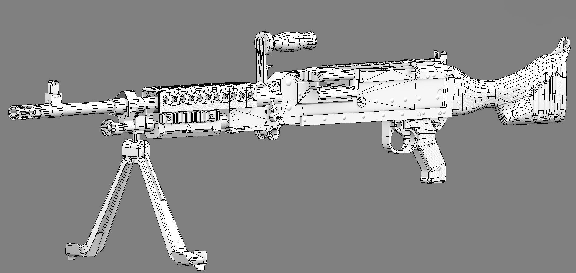 3D model M240 machine gun VR / AR / low-poly | CGTrader