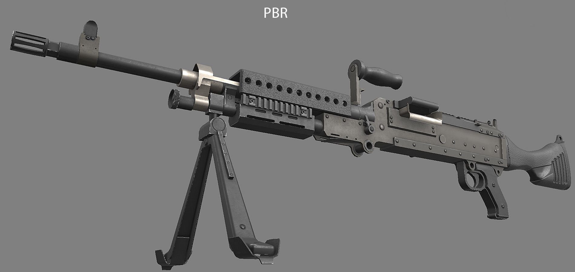 3D model M240 machine gun VR / AR / low-poly | CGTrader