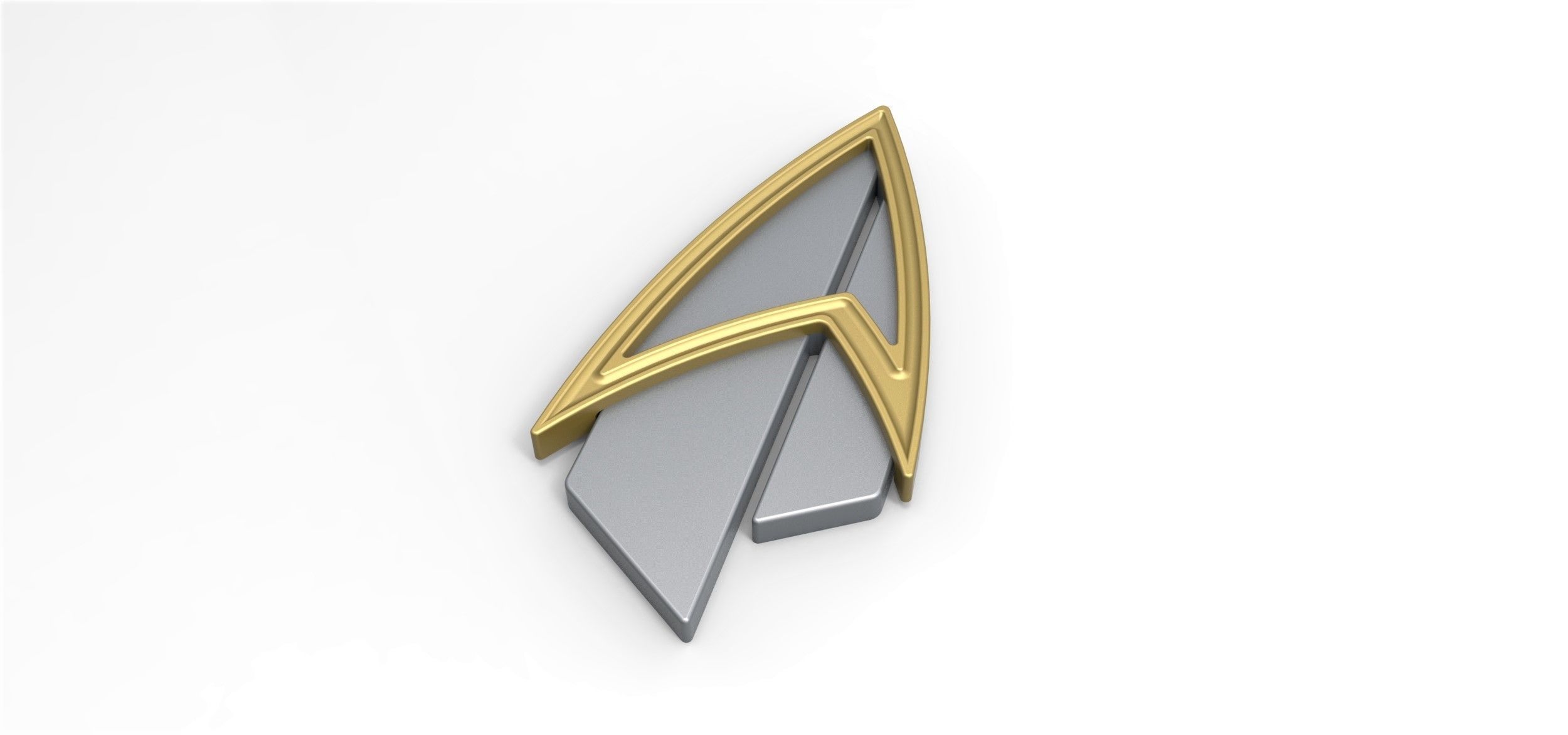 Badge from Star Trek Picard version 2 3D model 3D printable | CGTrader