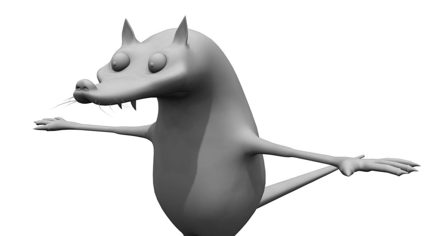 rat cartoon 3d model 3D model | CGTrader