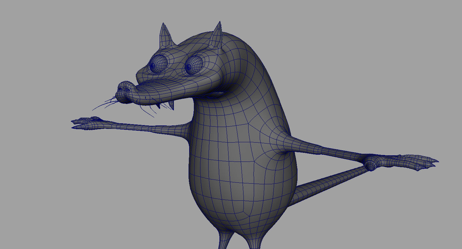 rat cartoon 3d model 3D model | CGTrader