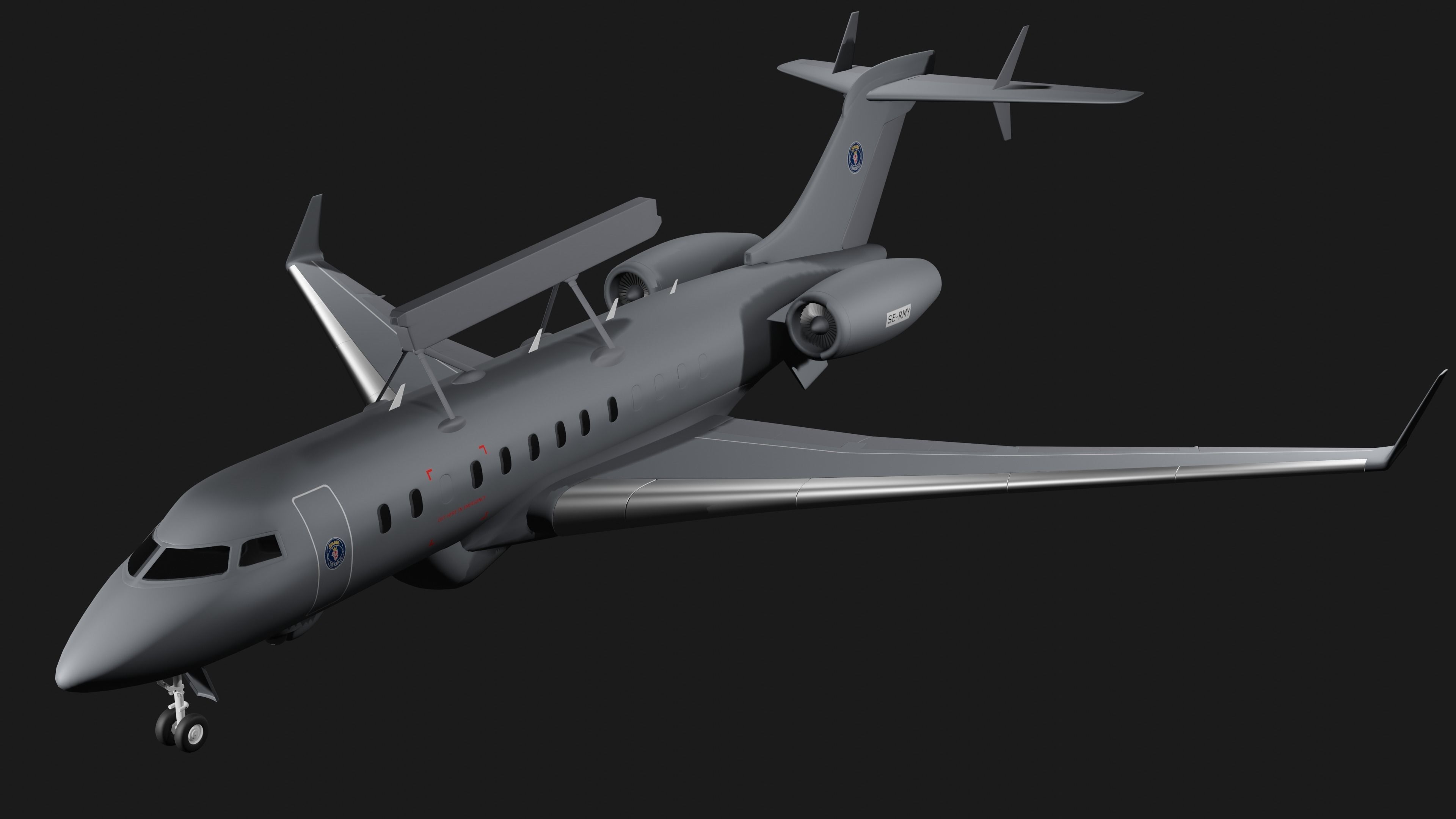 Saab GlobalEye - Airborne Early Warning and Control Aircraft 3D model ...