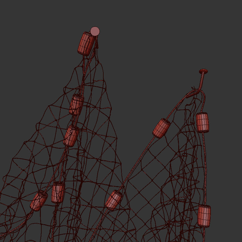 Fishnet fish net 3D model | CGTrader