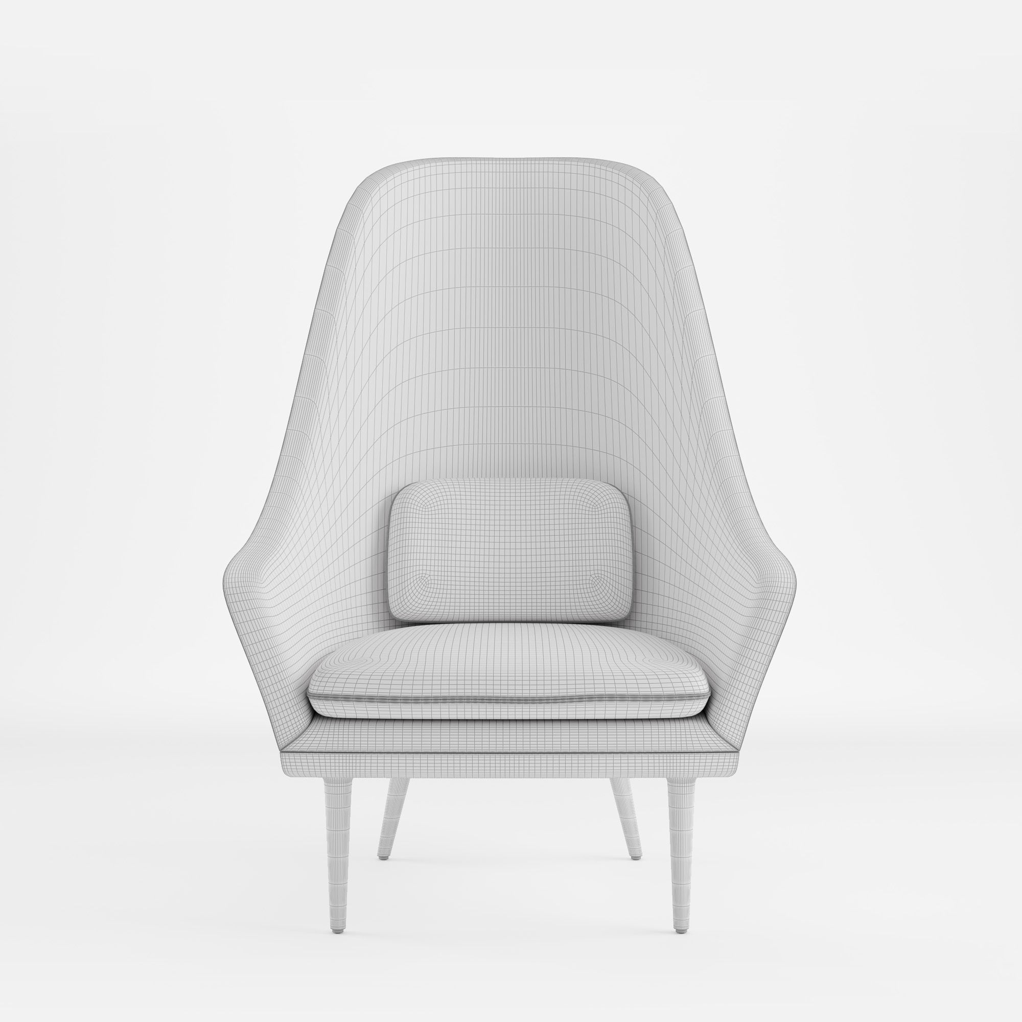 Stellar Works - Lunar Highback Chair 3D model | CGTrader