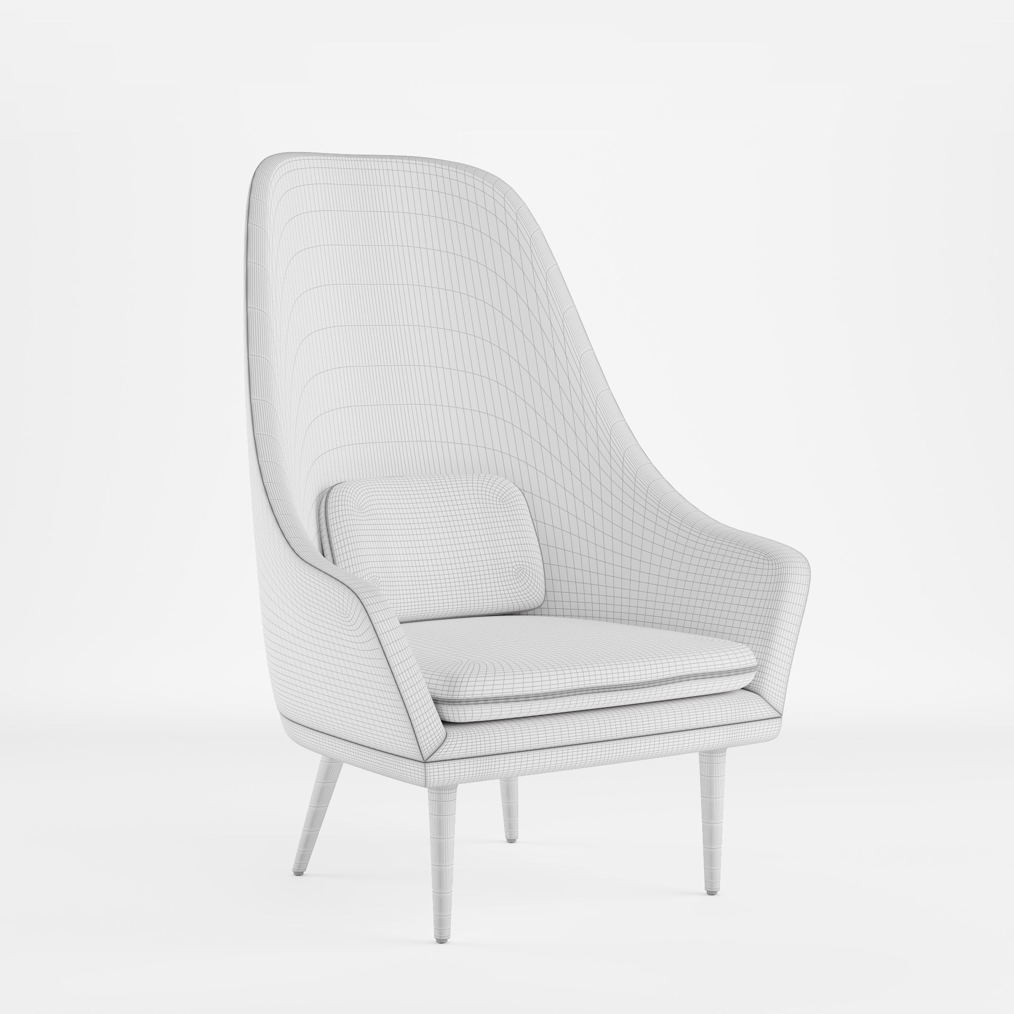 Stellar Works - Lunar Highback Chair 3D model | CGTrader