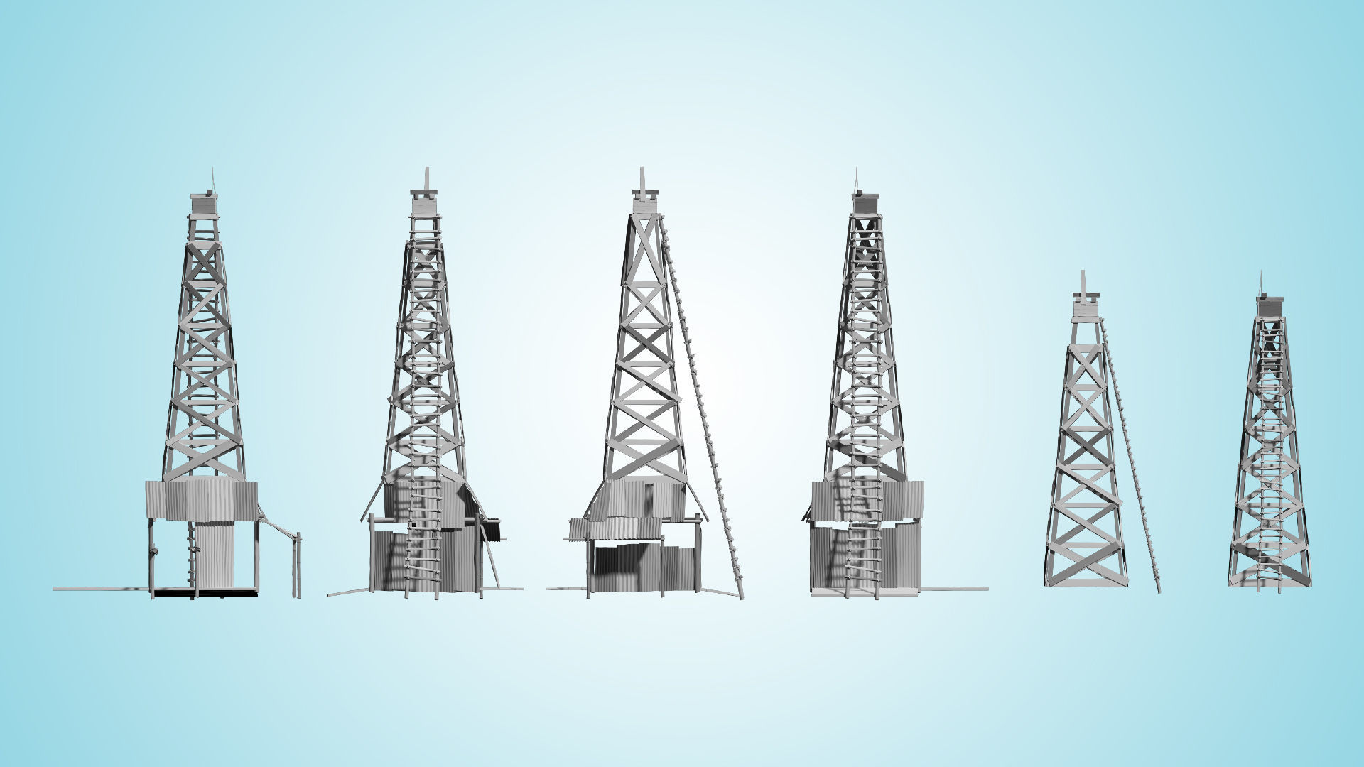 Oil Field A 3D model | CGTrader