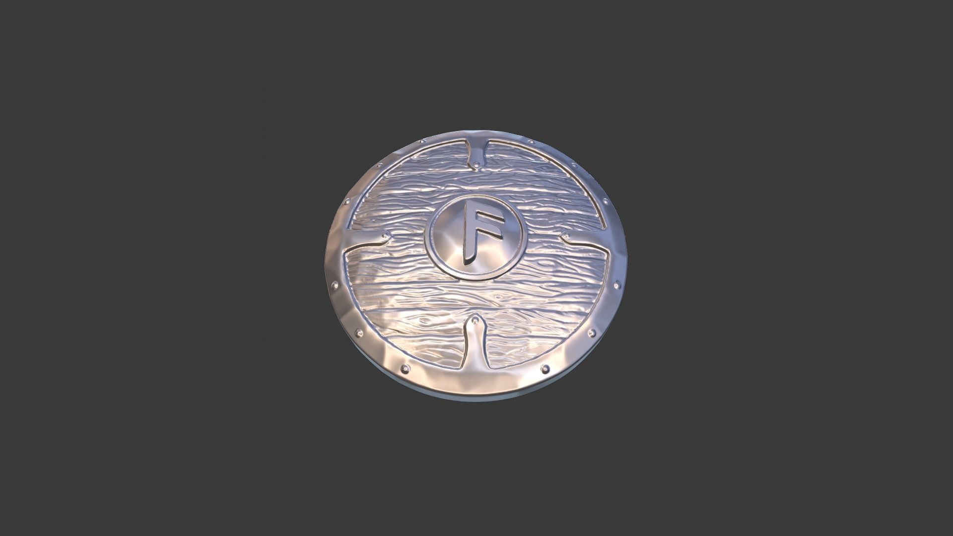 Scandinavian shield with rune Ansuz 3D model 3D printable | CGTrader