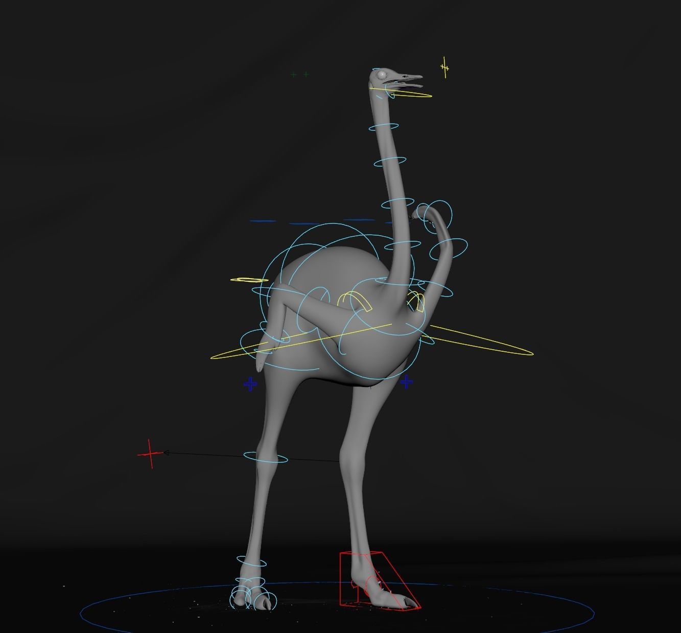 Realistic 3D model of Ostrich with RIG and texture pack 3D model rigged ...