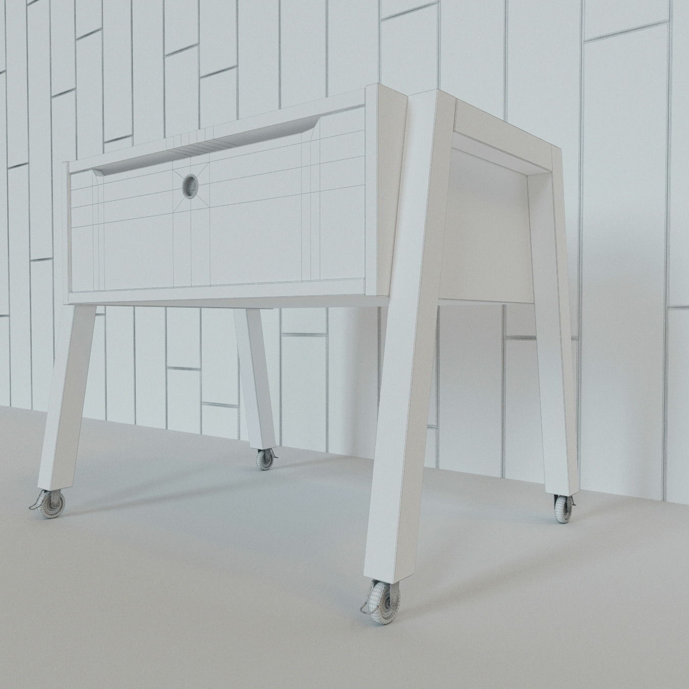 3D model Table with a raised worktop VOX VR / AR / low-poly | CGTrader