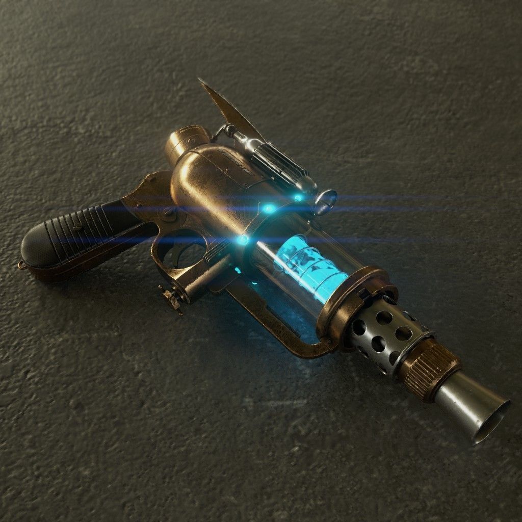 3D model Retro Style Ray Gun VR / AR / low-poly | CGTrader