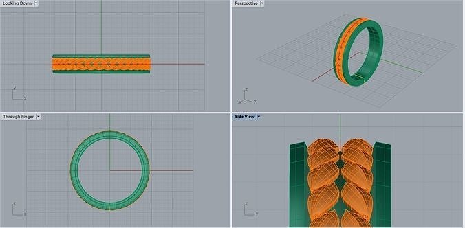 grain pattern ring free 3D model | CGTrader
