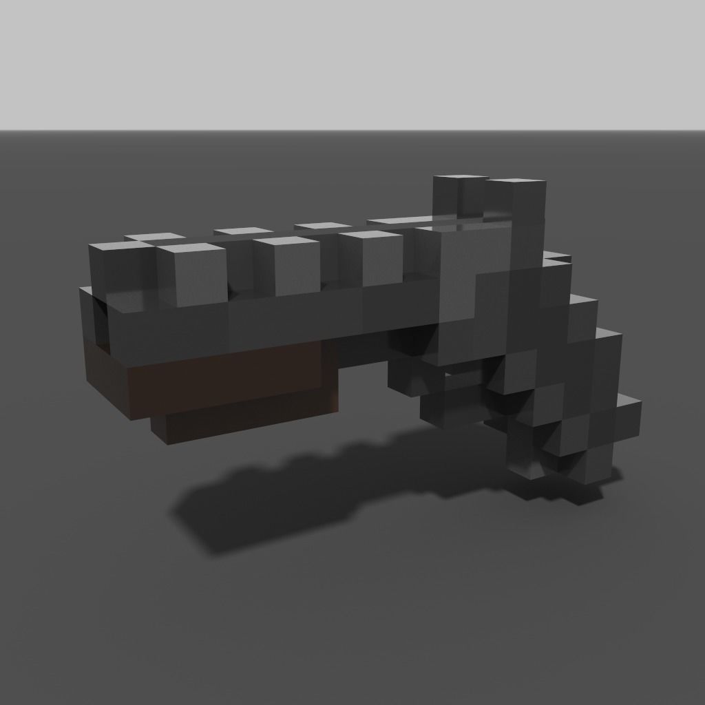 3D model Voxel Gun VR / AR / low-poly | CGTrader