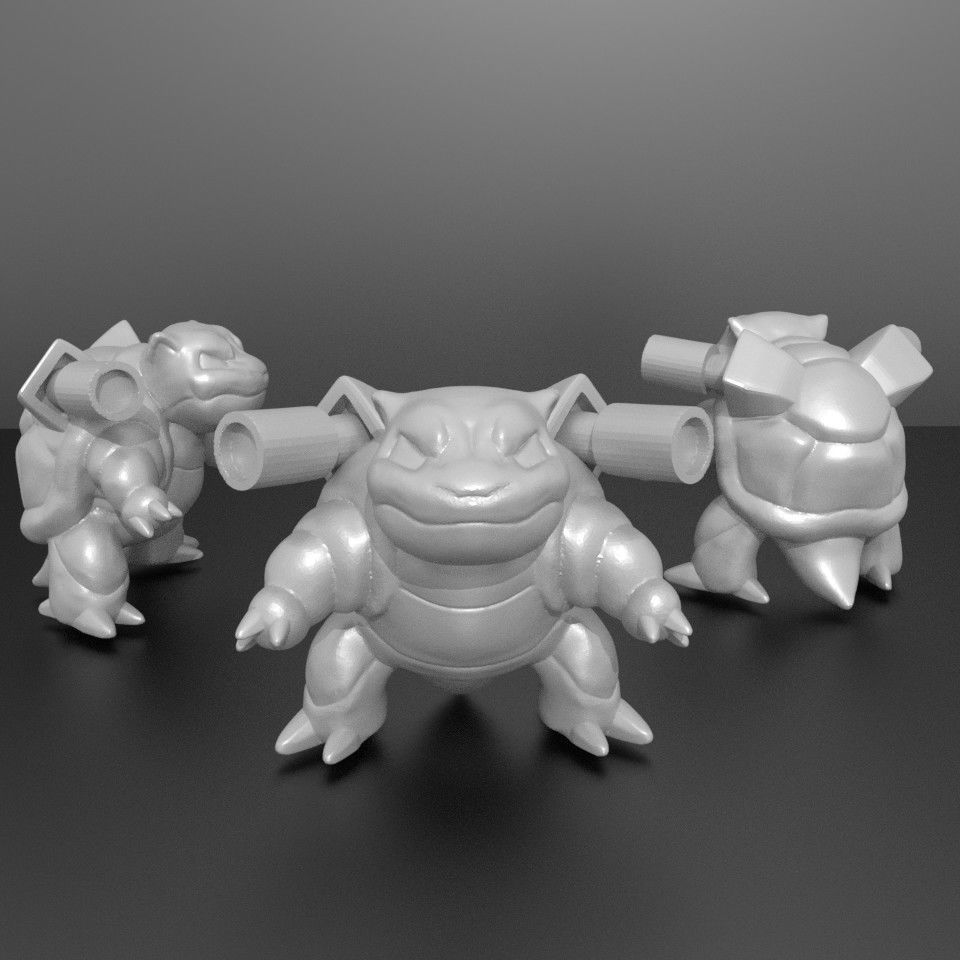 Blastoise 3D model 3D printable | CGTrader