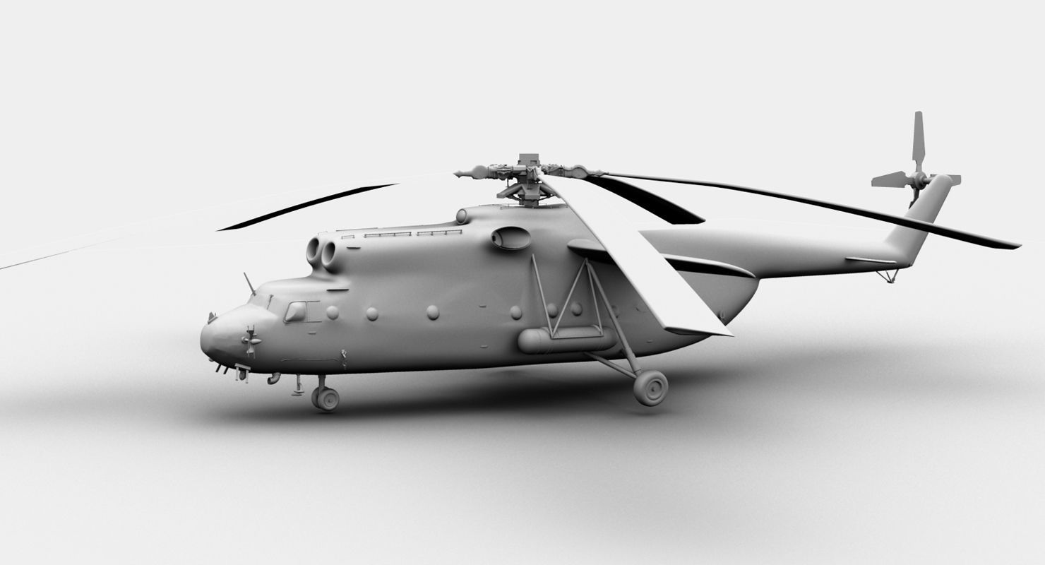 Military Civilian Multirole Helicopter mil Mi-6 Hook 3d model 3D model ...