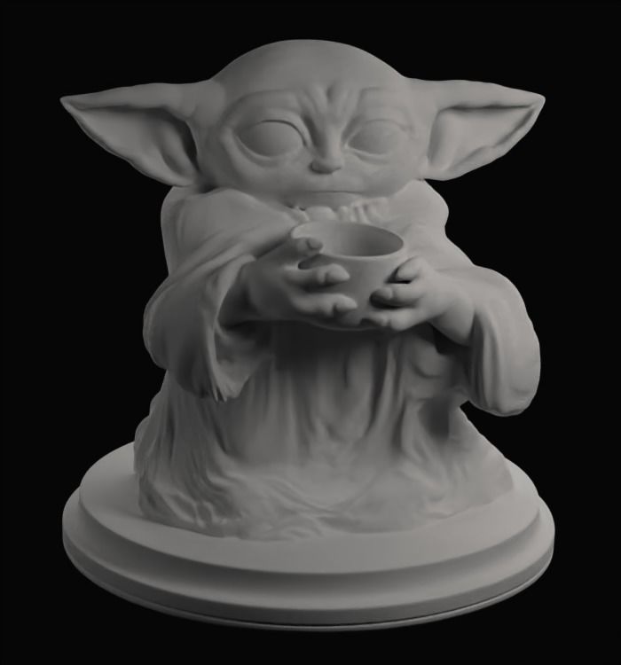 Baby Yoda 3D model 3D printable | CGTrader