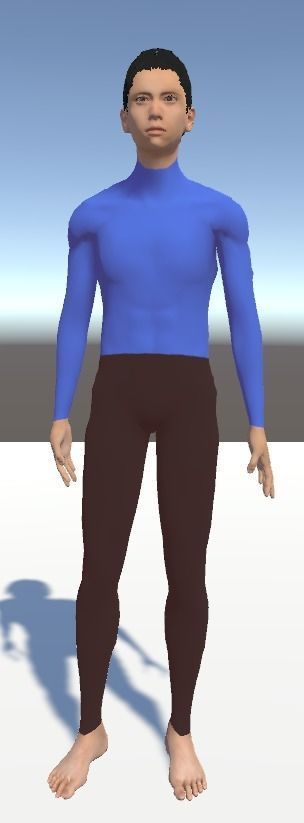 Unity Humanoid Model Male 001 free 3D model rigged | CGTrader