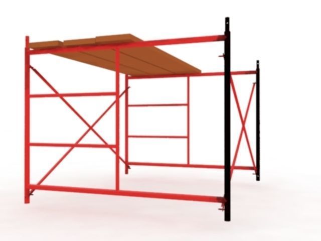 scaffolding frame with wooden top 3D model | CGTrader