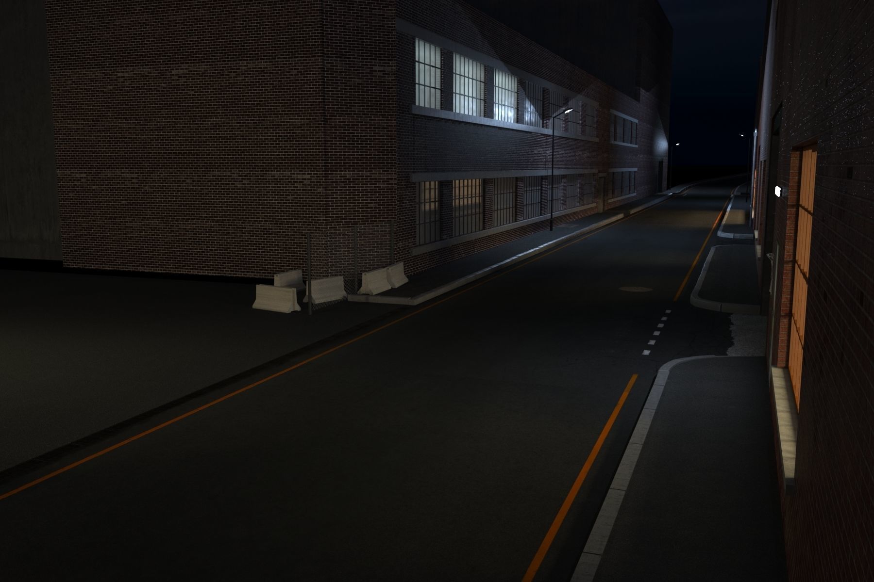 Night Street Scene V-ray 3D model | CGTrader