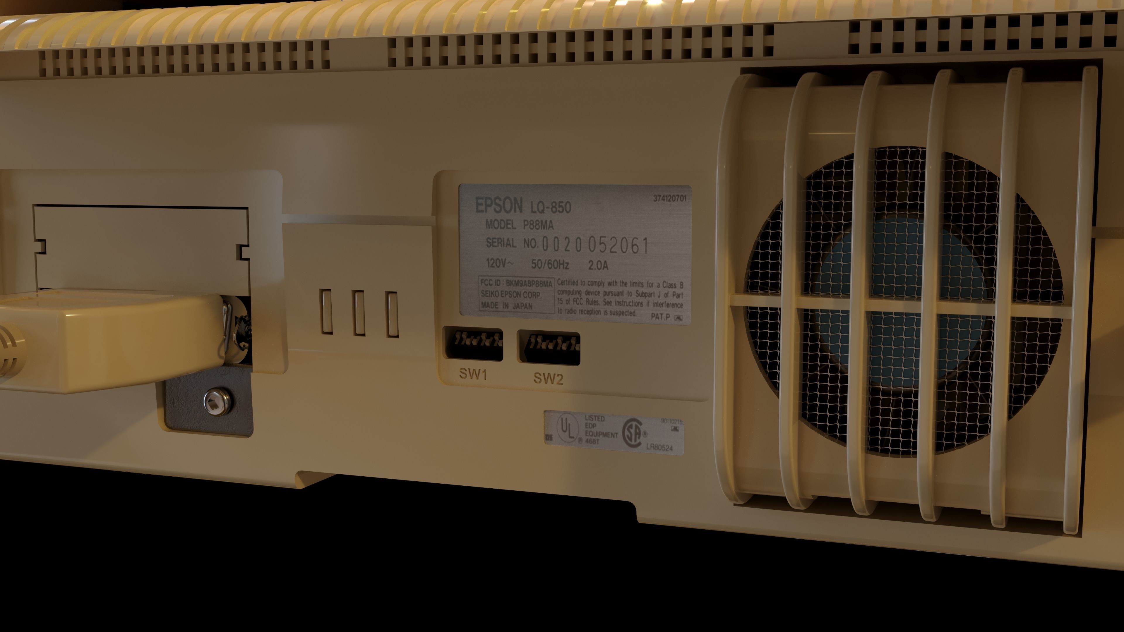 Dot Matrix Printer 3D model | CGTrader