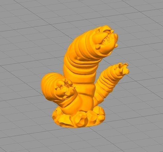 Worms Miniature 3D model 3D printable | CGTrader
