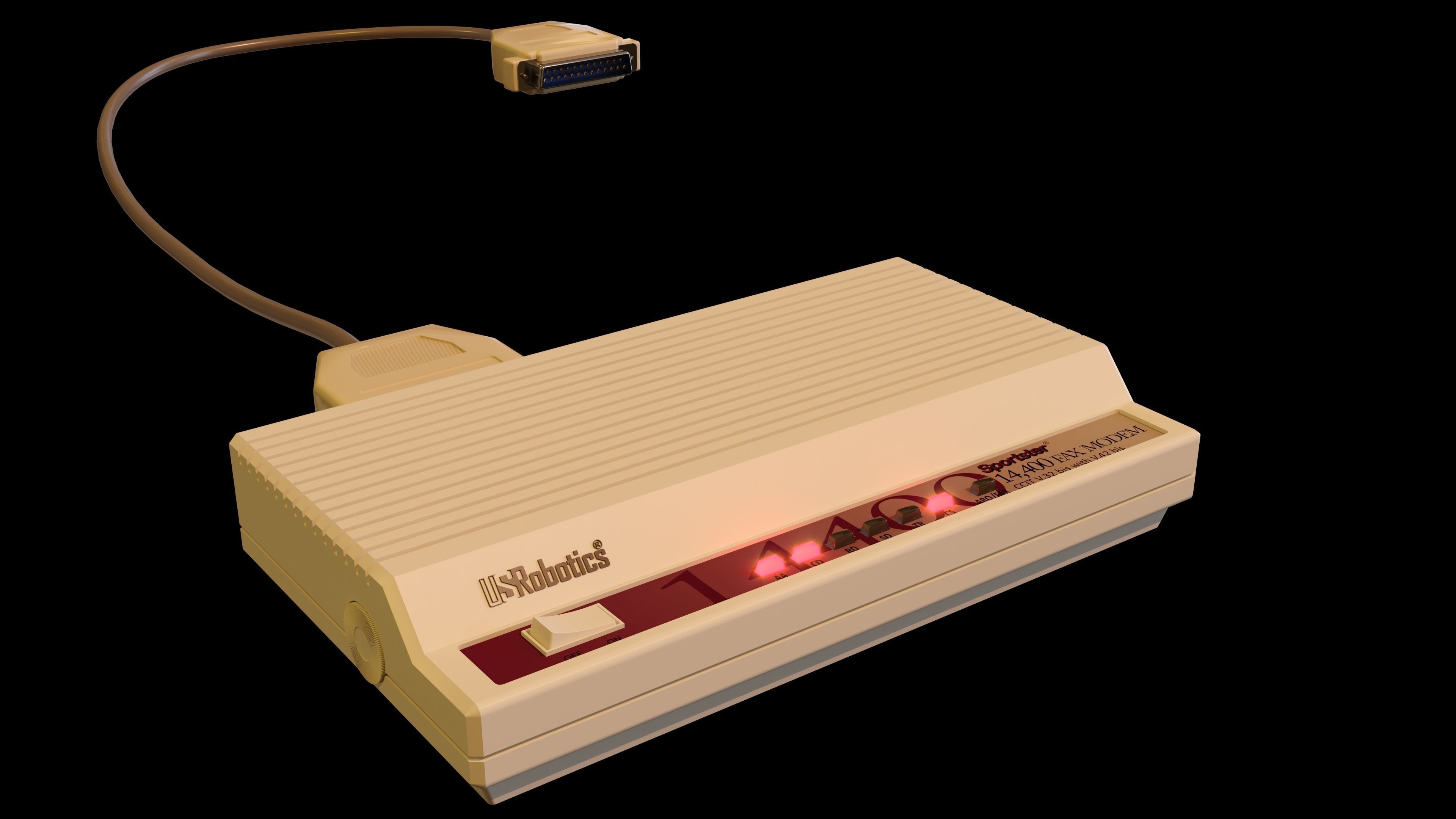 Old PC Modem 3D model | CGTrader