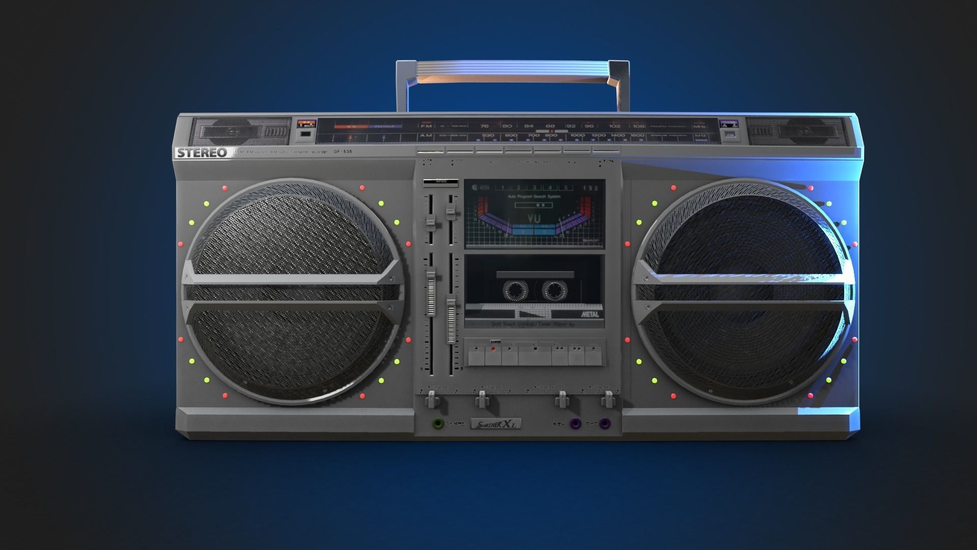 3D model BoomBox VR / AR / low-poly | CGTrader