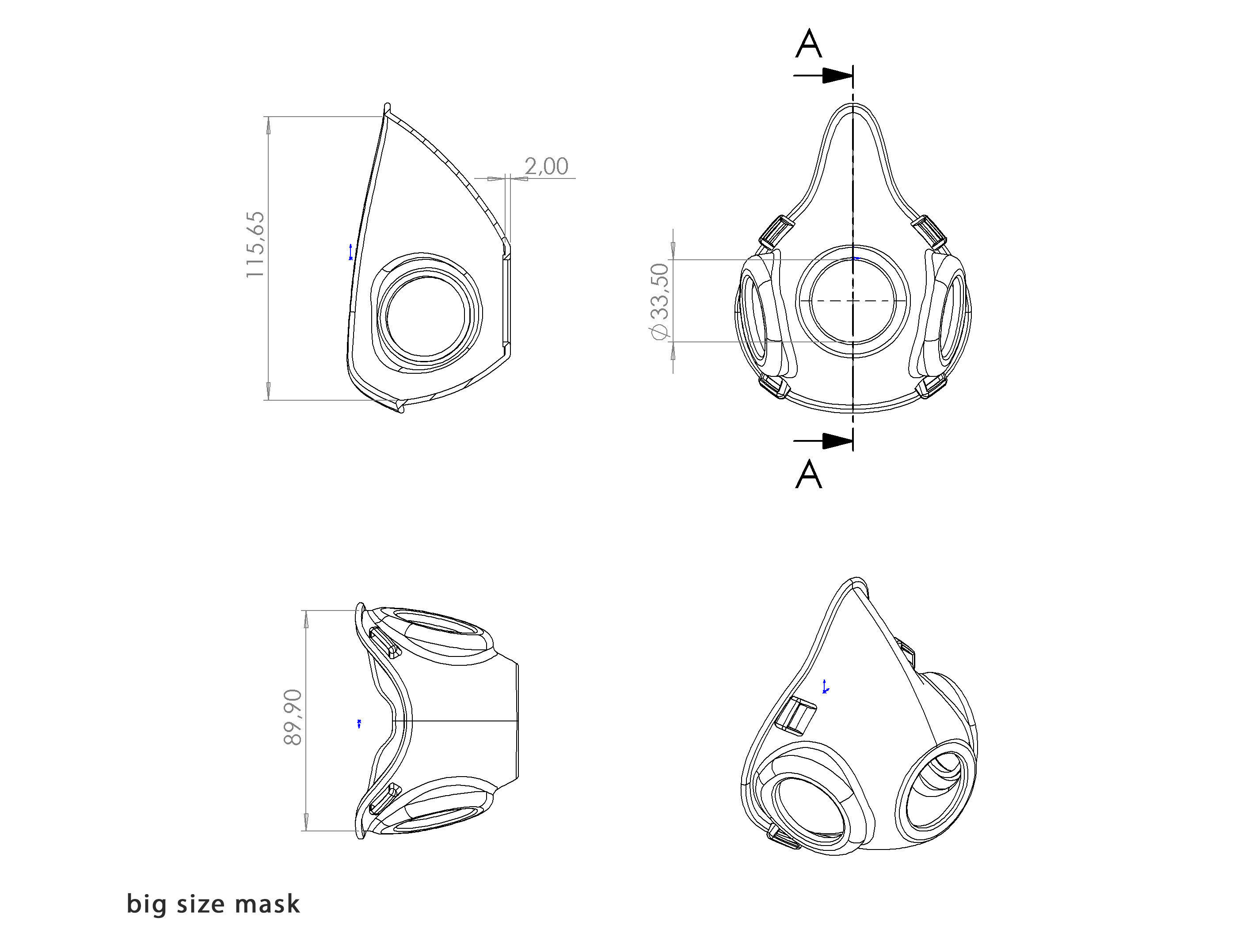 COVID-19 protection mask free 3D model 3D printable | CGTrader