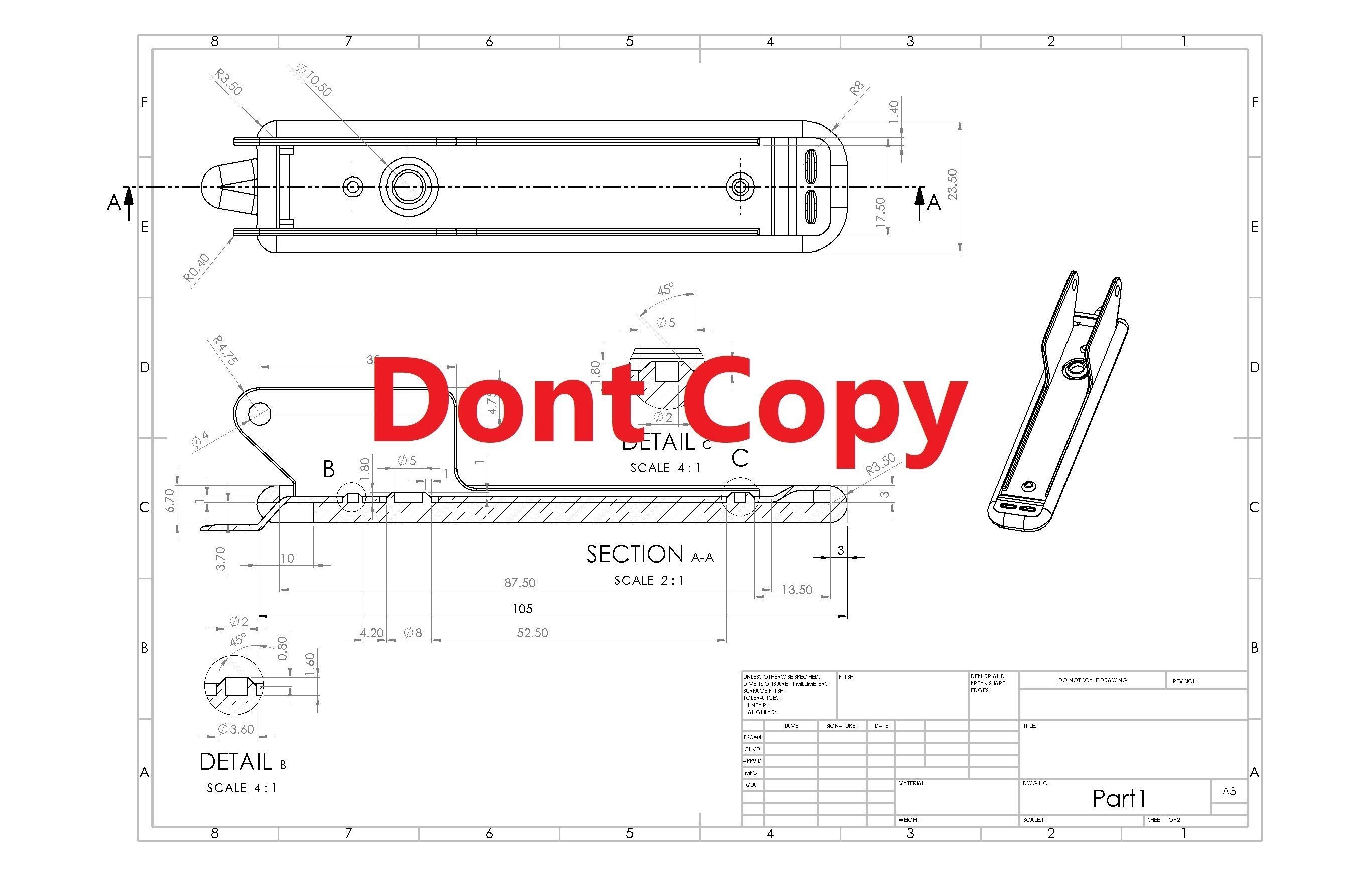 Stapler - SolidWorks Parts and Drawing 3D model | CGTrader