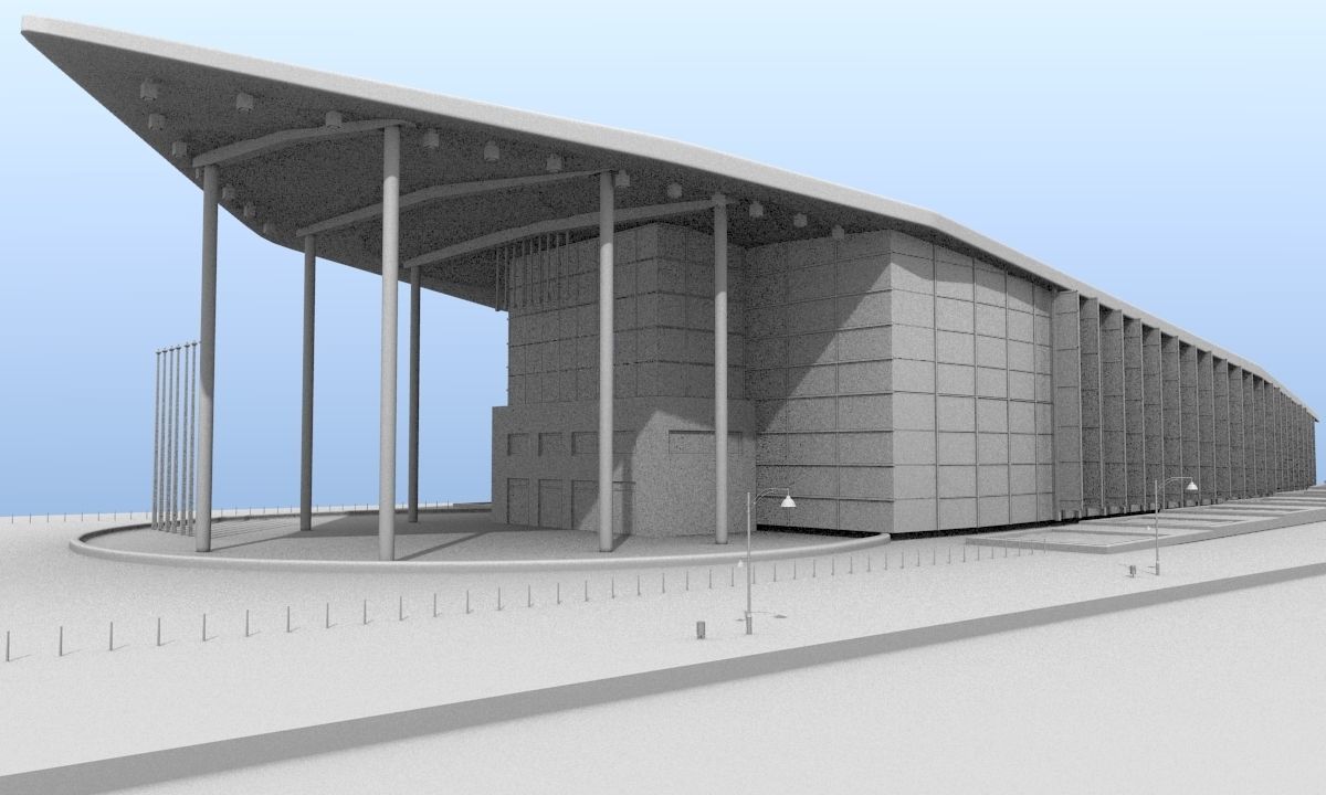 3D model Congress Palace VR / AR / low-poly | CGTrader