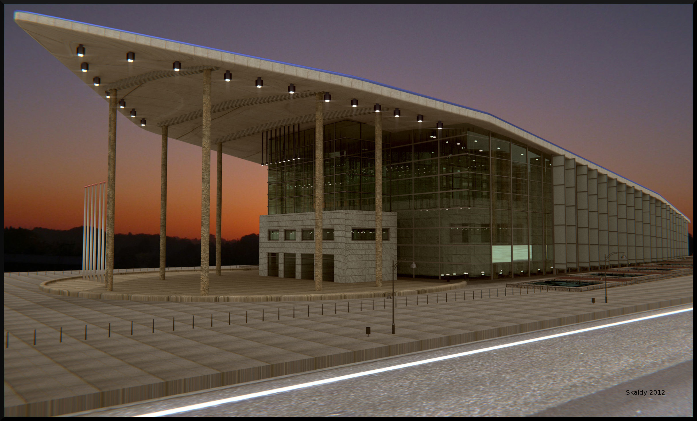 3D model Congress Palace VR / AR / low-poly | CGTrader