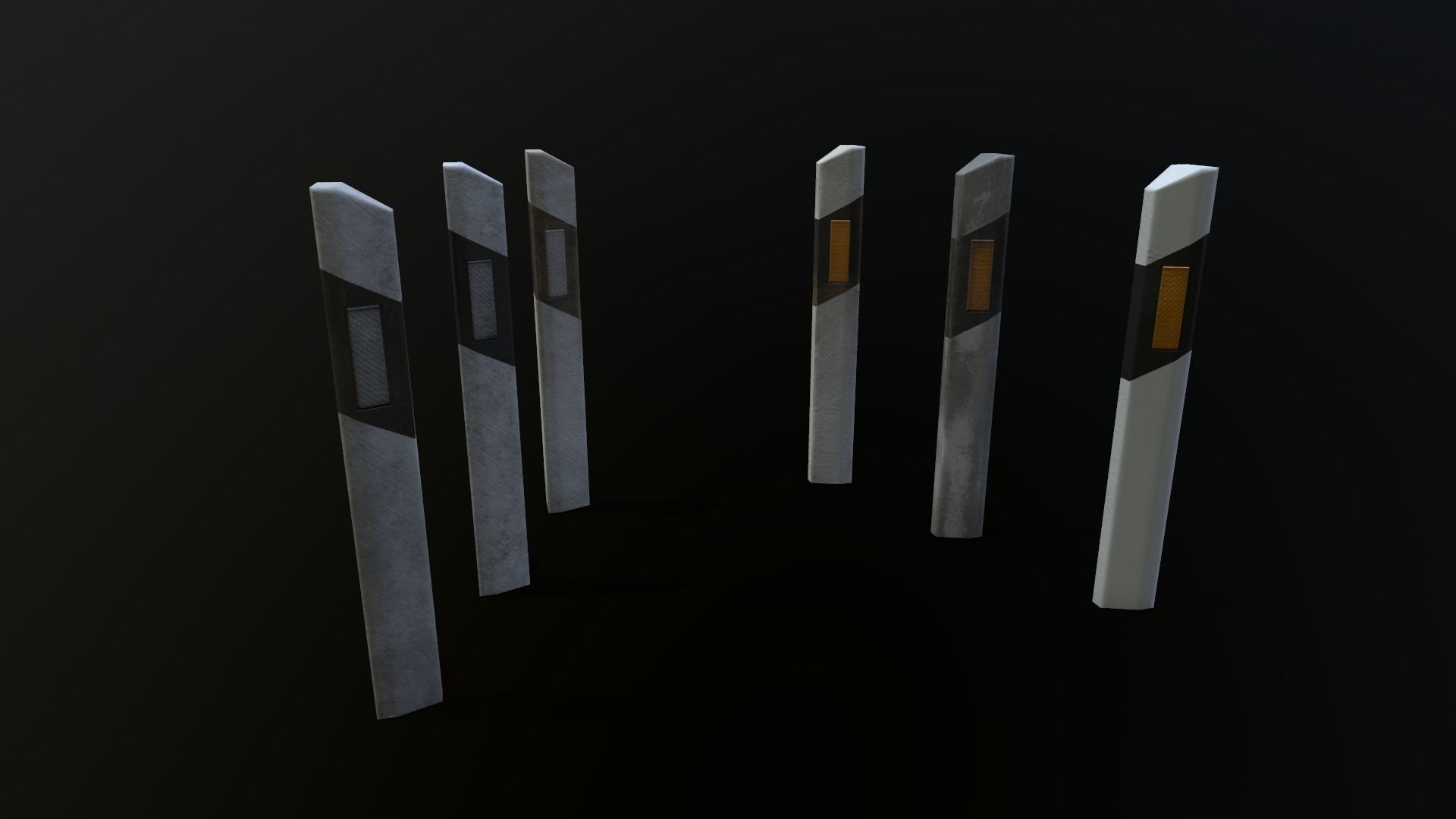 3D model Traffic Signal bars Game-ready Low-poly 3D model VR / AR / low ...